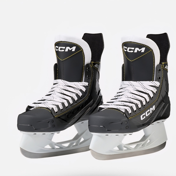 CCM | Shoes | New Ccm Black And White Tacks As55 Senior Size Ice Hockey ...
